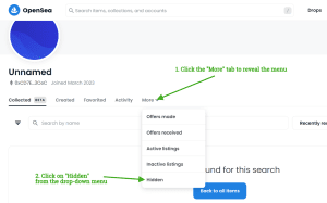 Opensea Hidden Items: How to Find, Hide, and Unhide NFTs - Ebutemetaverse